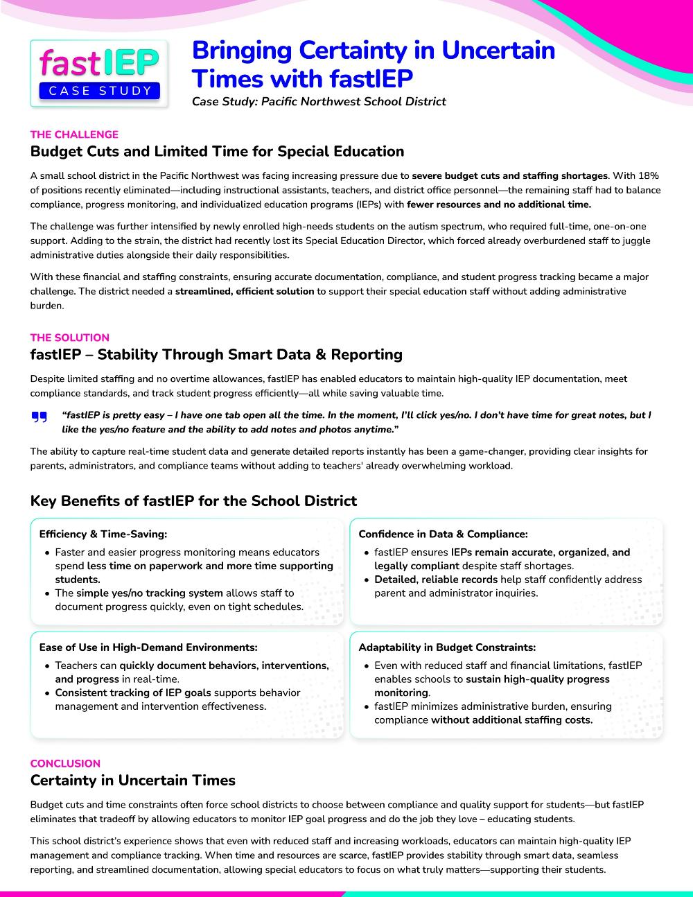 fastIEP Login | IEP Writing Software | Online IEP Goal Tracking